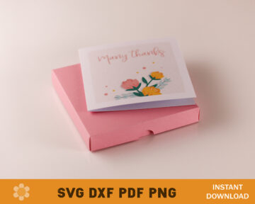 5×5 Greeting Card Box Template – SVG, DXF, PDF, PNG – Artcrafter.net