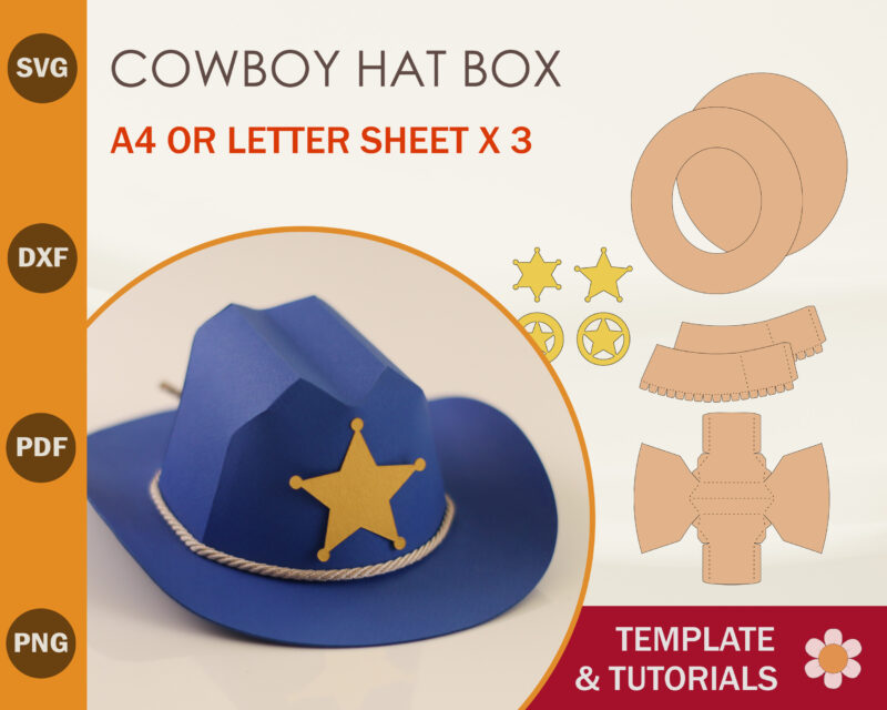 Cowboy Hat Box Template Artcrafter Cowboy Hat Box Template Artcrafter